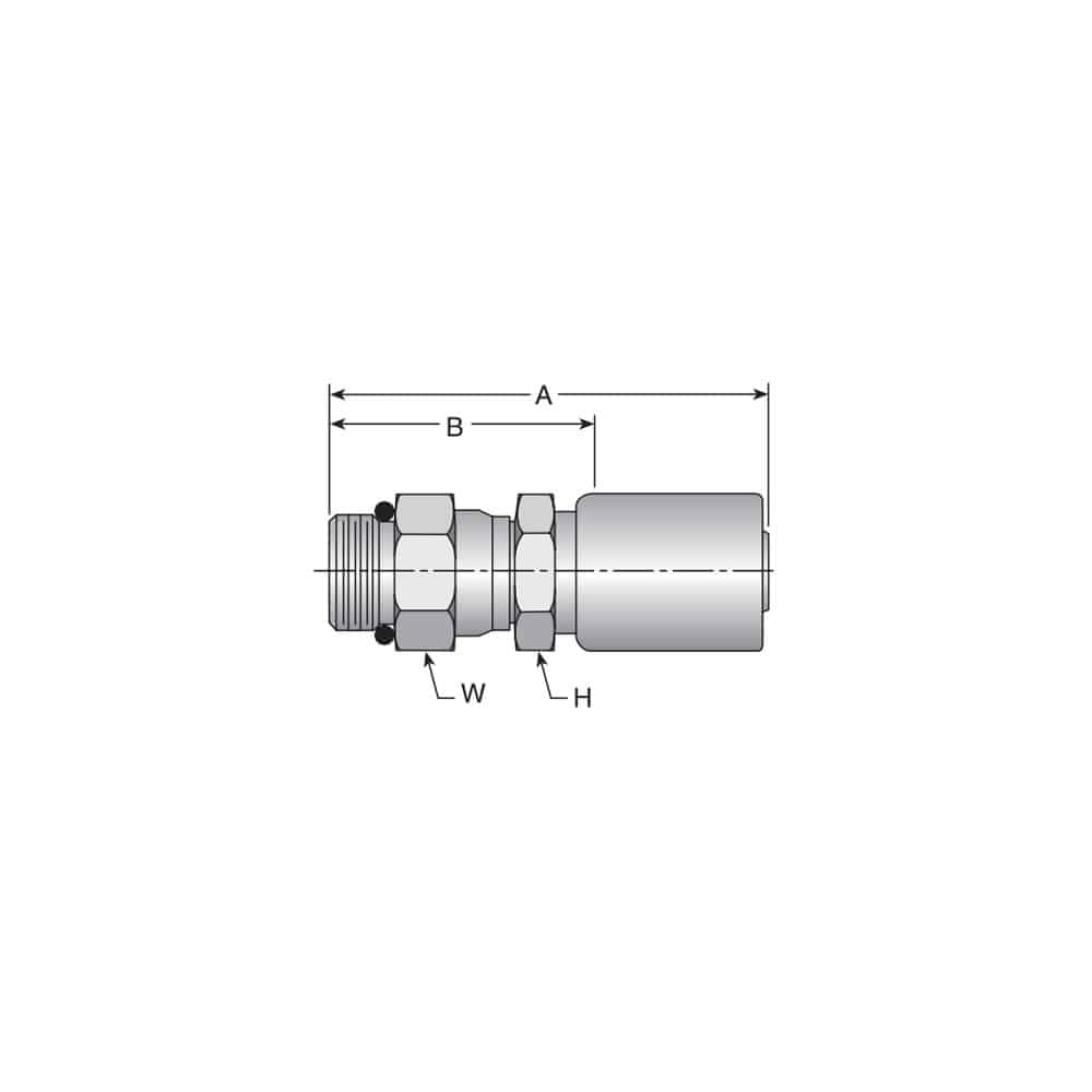 1O1HY-S Male SAE Straight Thread Hydraulic Fitting | Gemco