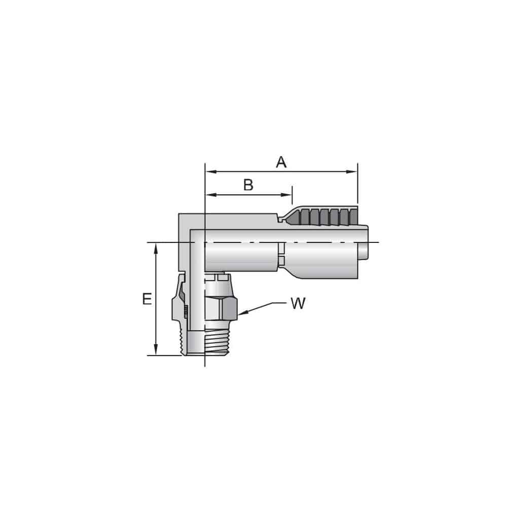 11643-12-12 Flange - 22-1/2° Elbow Hydraulic Fitting | Gemco