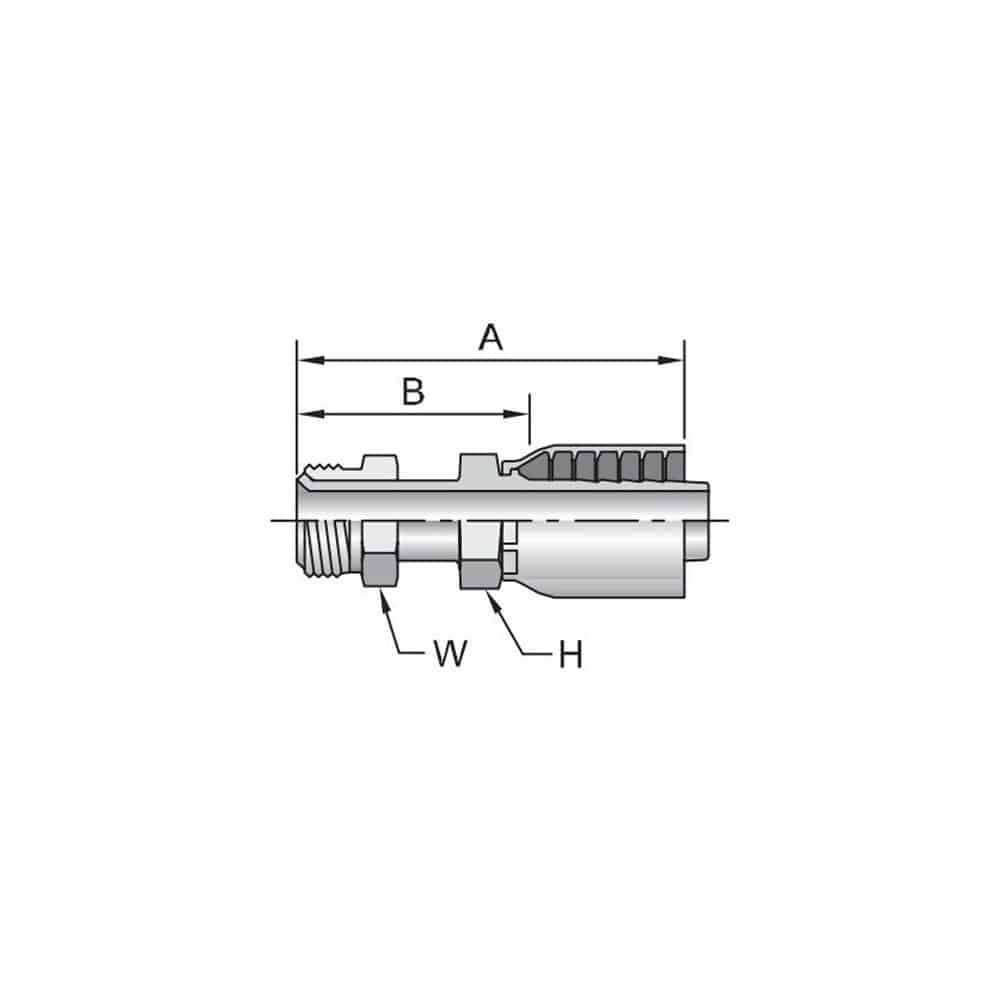 13743-8-8 Female JIC 37° - 45° Elbow Hose Fitting | Gemco