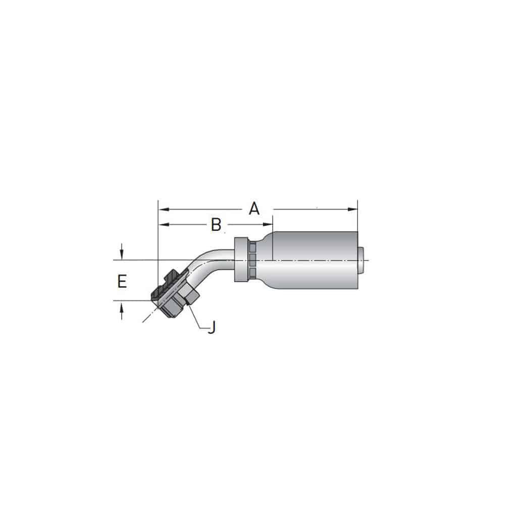 1X456 SAE Male 45° Elbow Hydraulic Fitting | Gemco