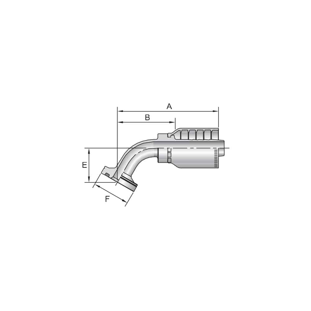 86678 SAE 60˚ Elbow Flange Hydraulic Fitting | Gemco