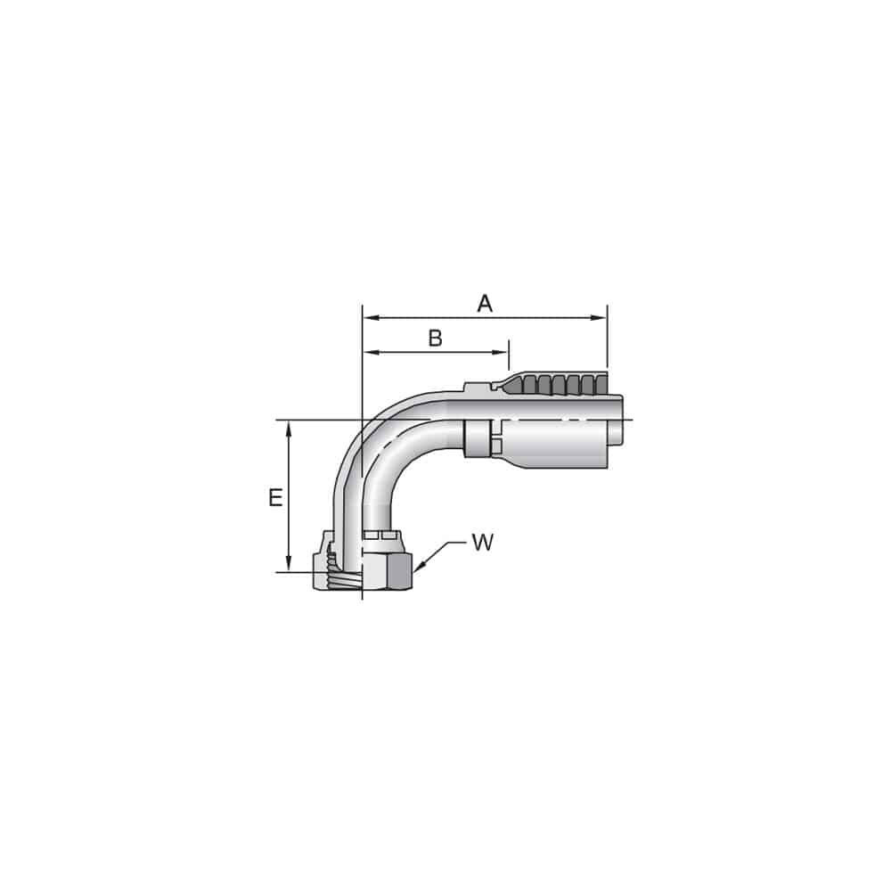 2K943 Female Metric Hydraulic Hose Fitting | Gemco