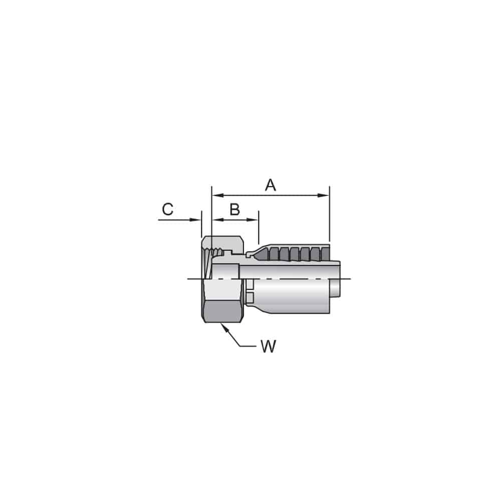 2L143 Female Metric S Hydraulic Fitting | Gemco