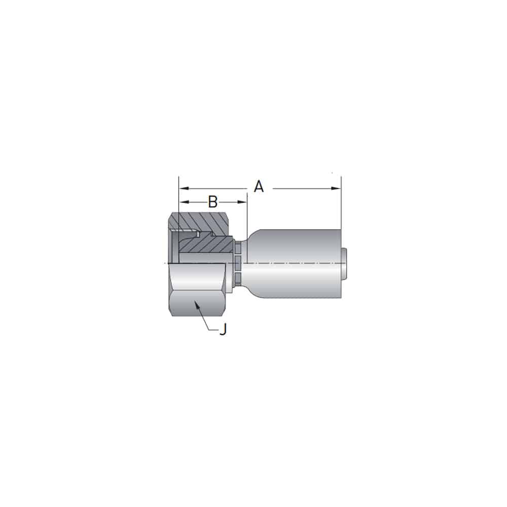 2L156 Female Metric Swivel Hydraulic Fitting | Gemco