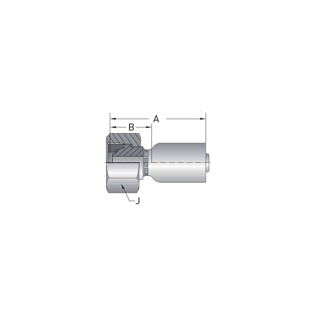2D156 Female Metric Swivel Hydraulic Fitting | Gemco
