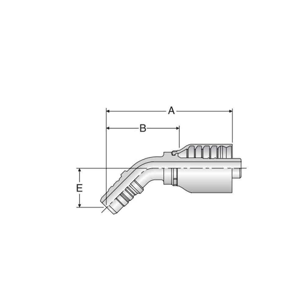 1Y443 Male 45° Elbow Hydraulic Fitting | Gemco