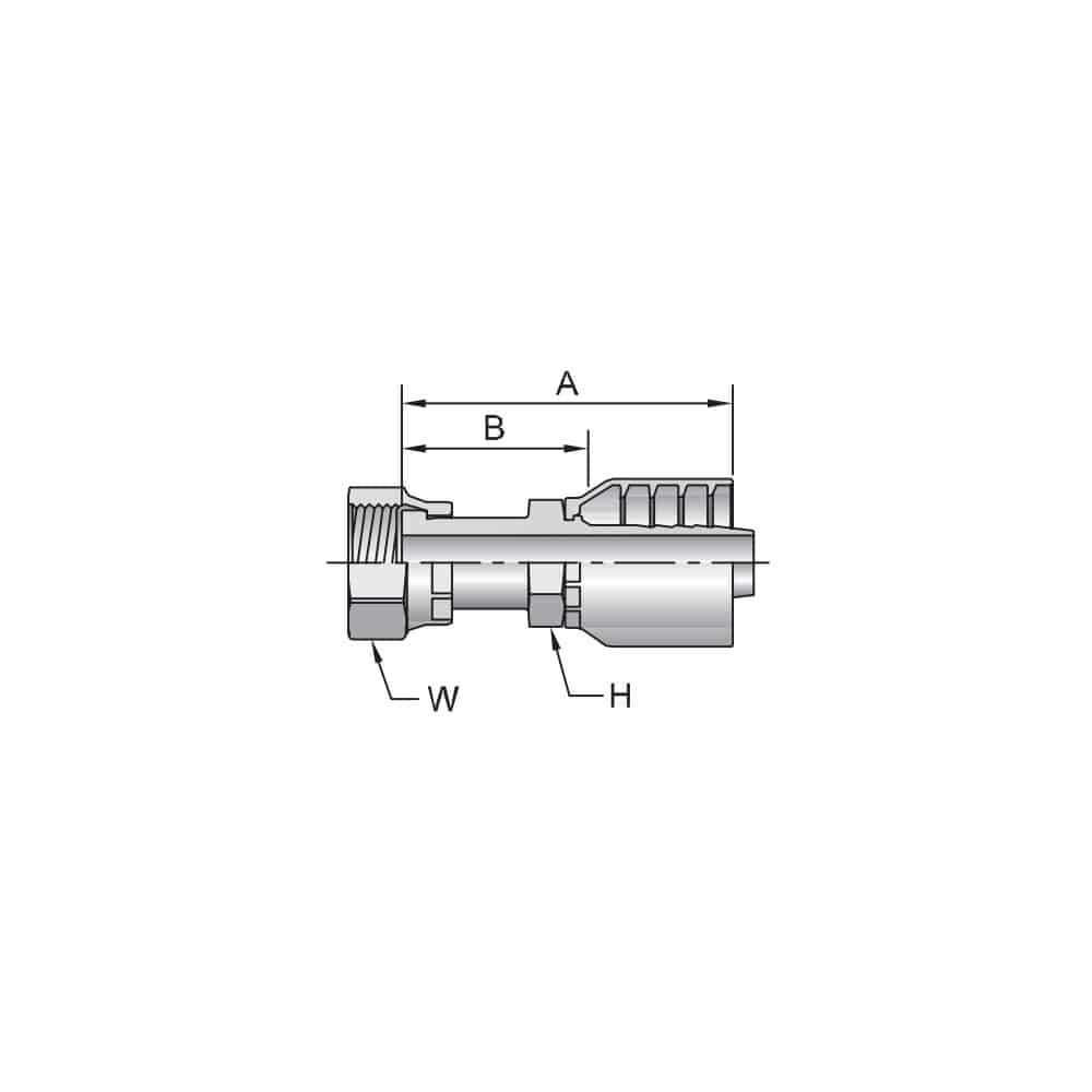2F170-L Female ISO 12151-1 Hydraulic Fitting | Gemco